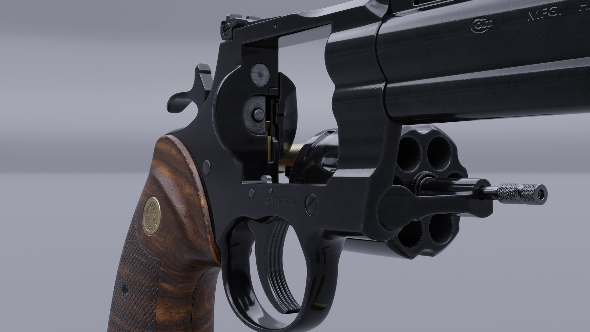 3D Colt Python 357 6 Inch Black - TurboSquid 2035840