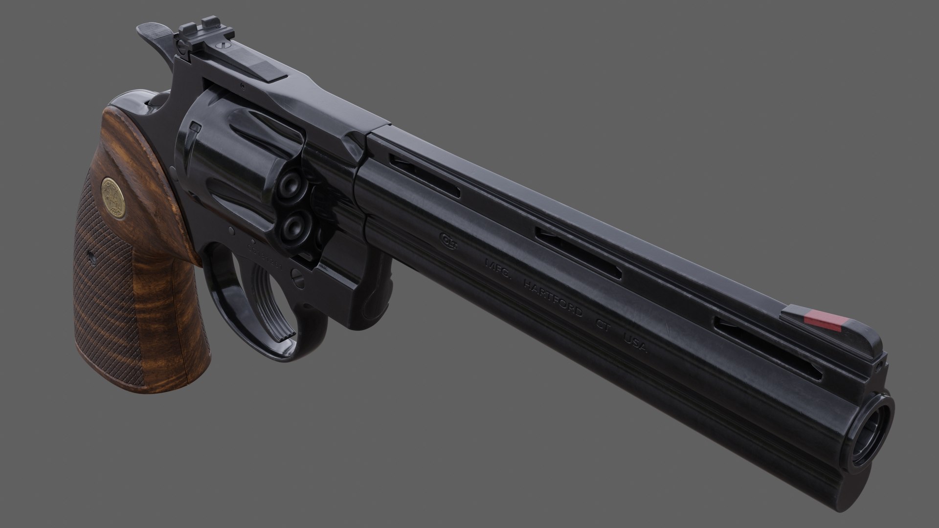 3D Colt Python 357 6 Inch Black - TurboSquid 2035840