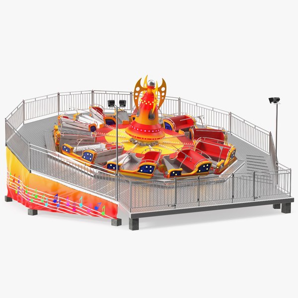 Flat Ride Theme Park Attraction model - TurboSquid 1883194