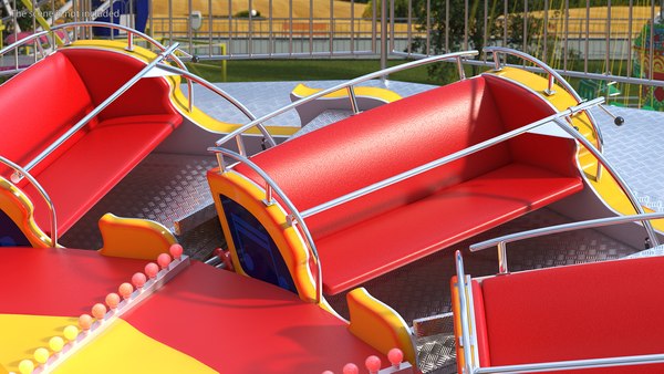 Atração Flat Ride equipada Modelo 3D - TurboSquid 1883315