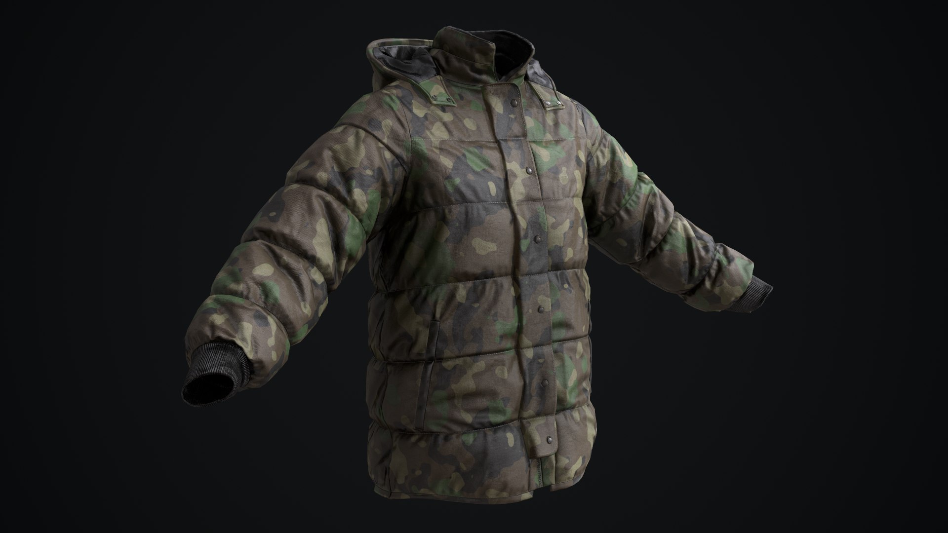 3D model winter jacket military - TurboSquid 1674570