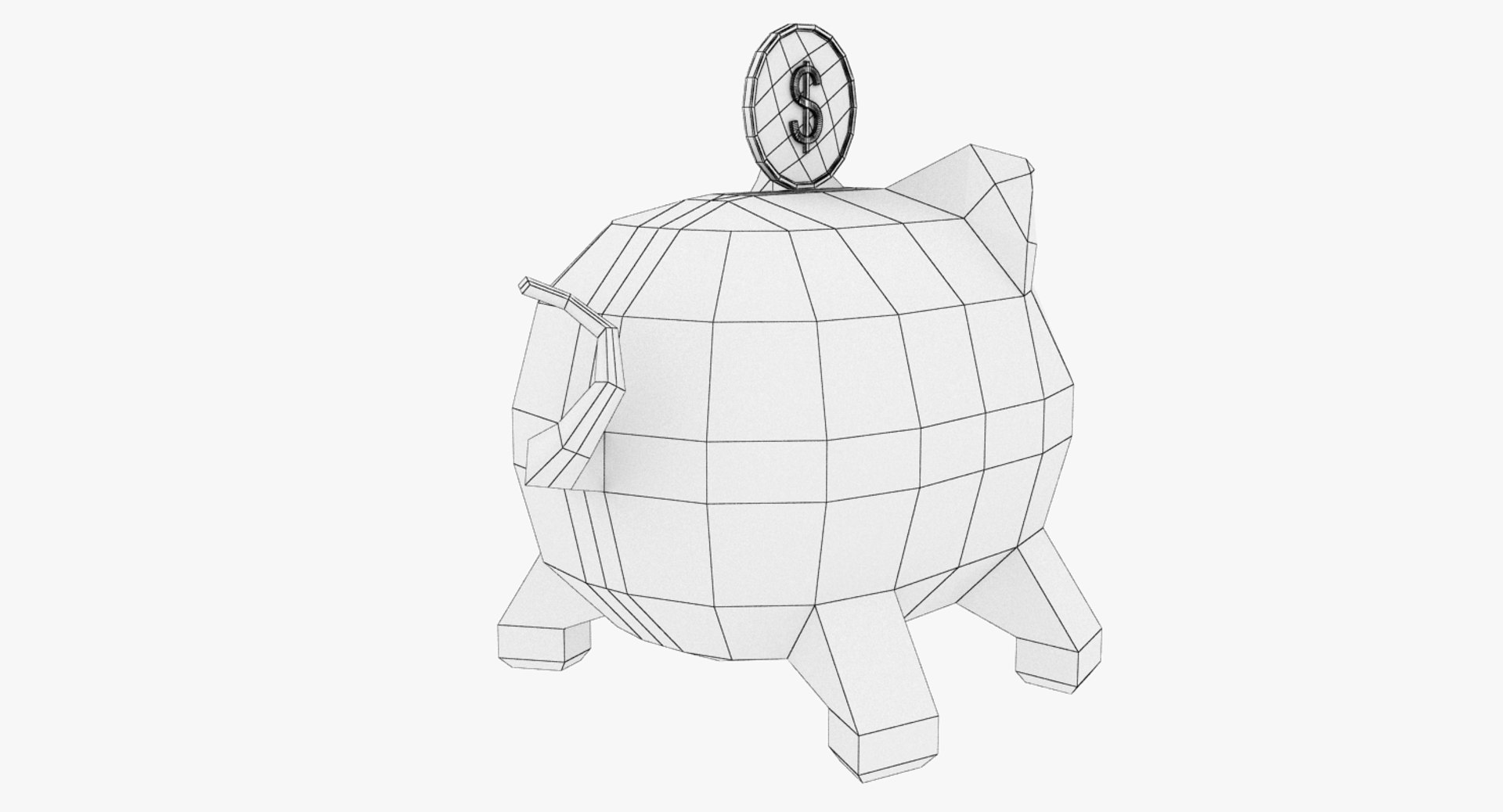 3d Pig Coin Bank