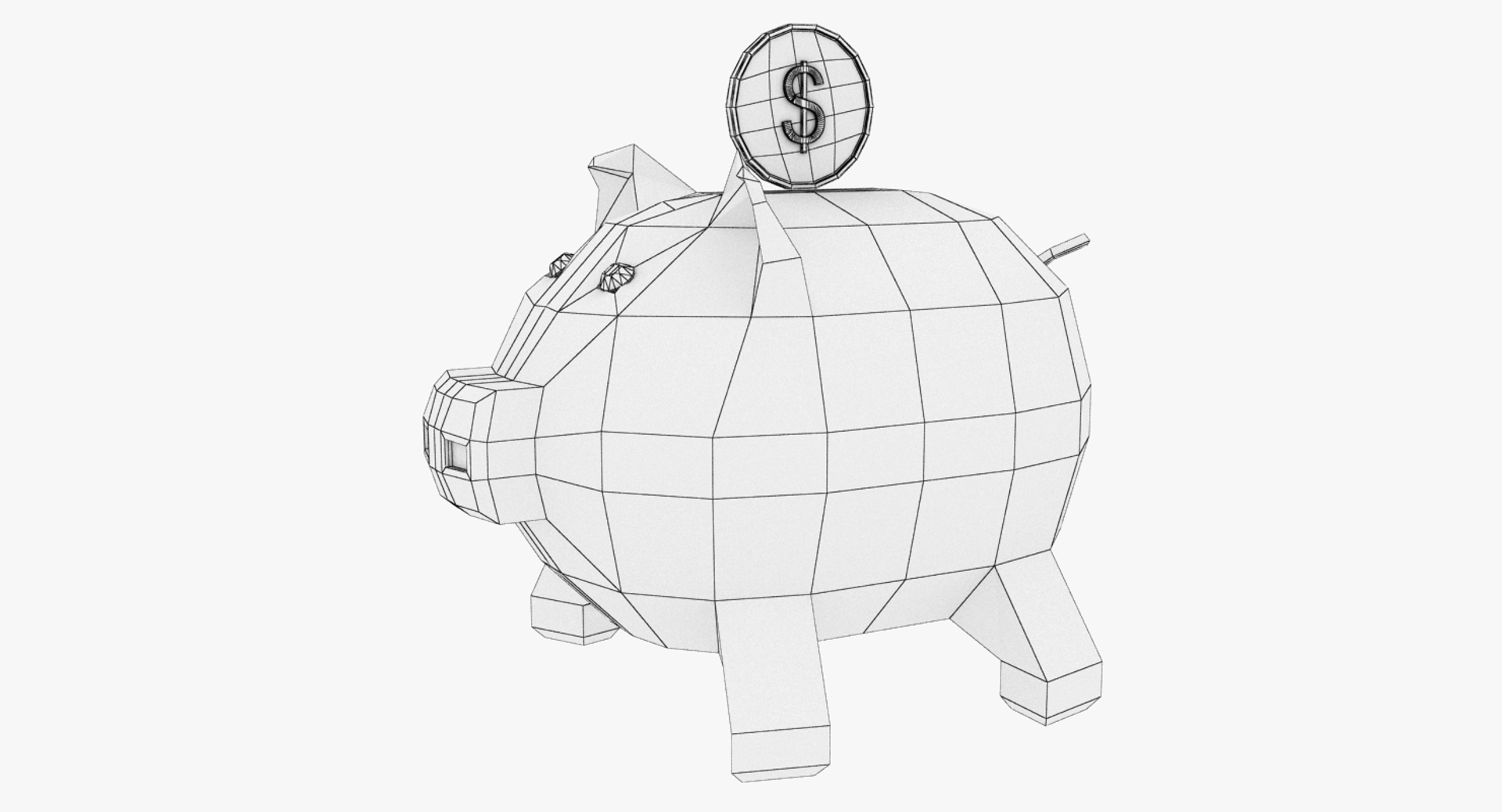 3d Pig Coin Bank