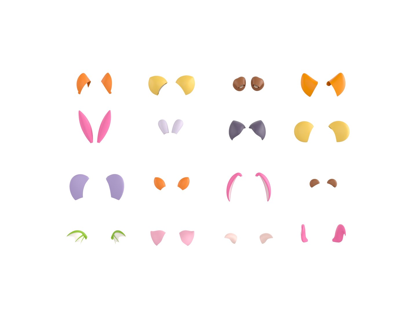 Cartoon Ears Pack 3D Model - TurboSquid 2252626