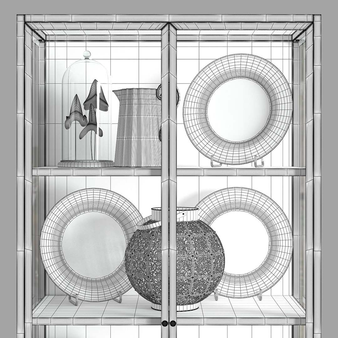 3D Cult Furniture Newcastle Large Display Cabinet - TurboSquid 2333302