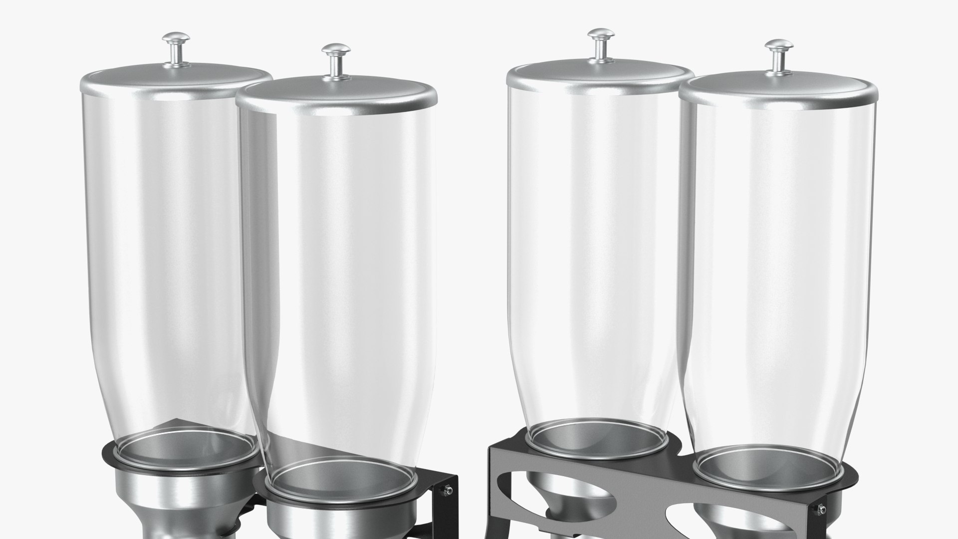 Double Food Dispenser With Metal Base 3D Model - TurboSquid 1956012