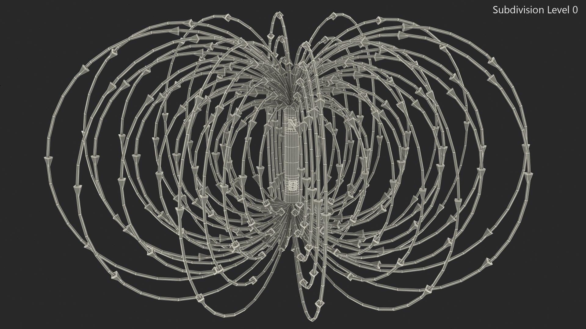 3D model magnetic field cylinder - TurboSquid 1700188