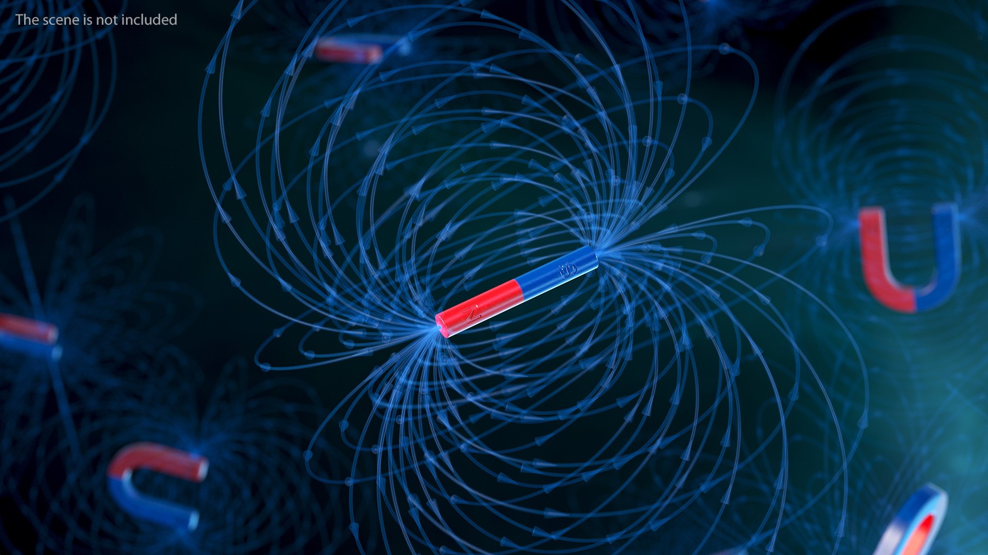 3D model magnetic field cylinder - TurboSquid 1700188