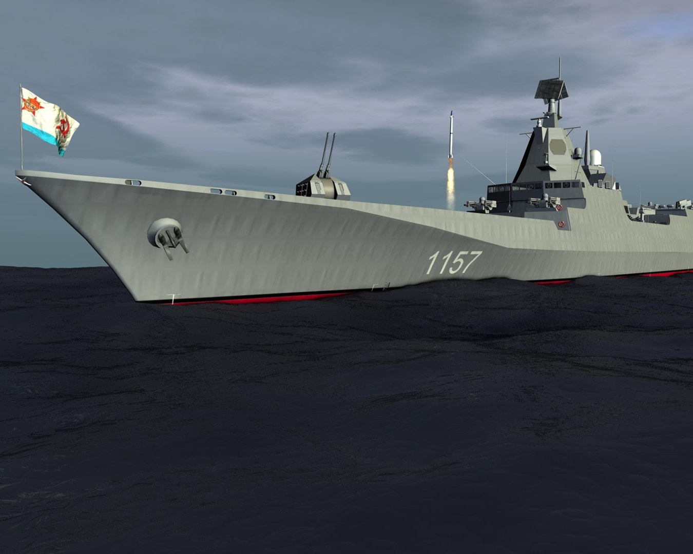Russian Navy Destroyer Project 1157 3d Model