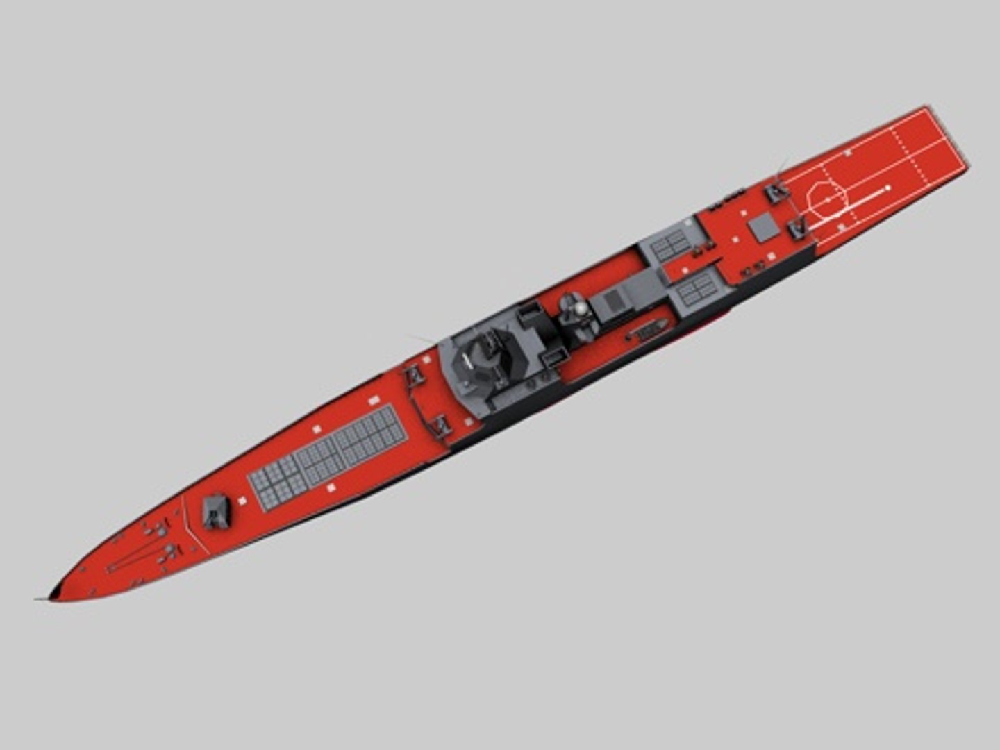 Russian Navy Destroyer Project 1157 3d Model