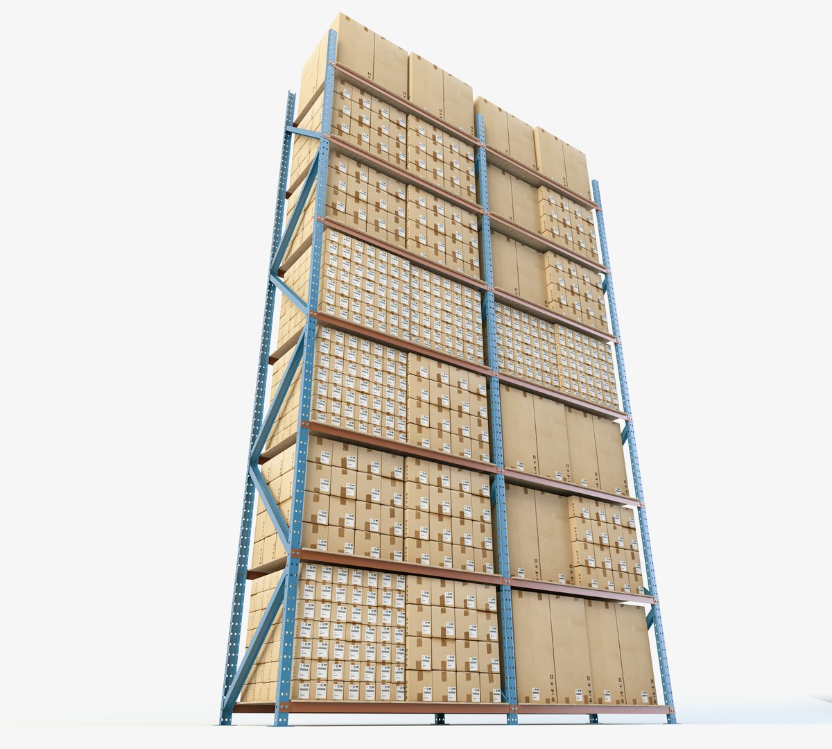 3D Warehouse Shelf Stack Model - TurboSquid 2018091