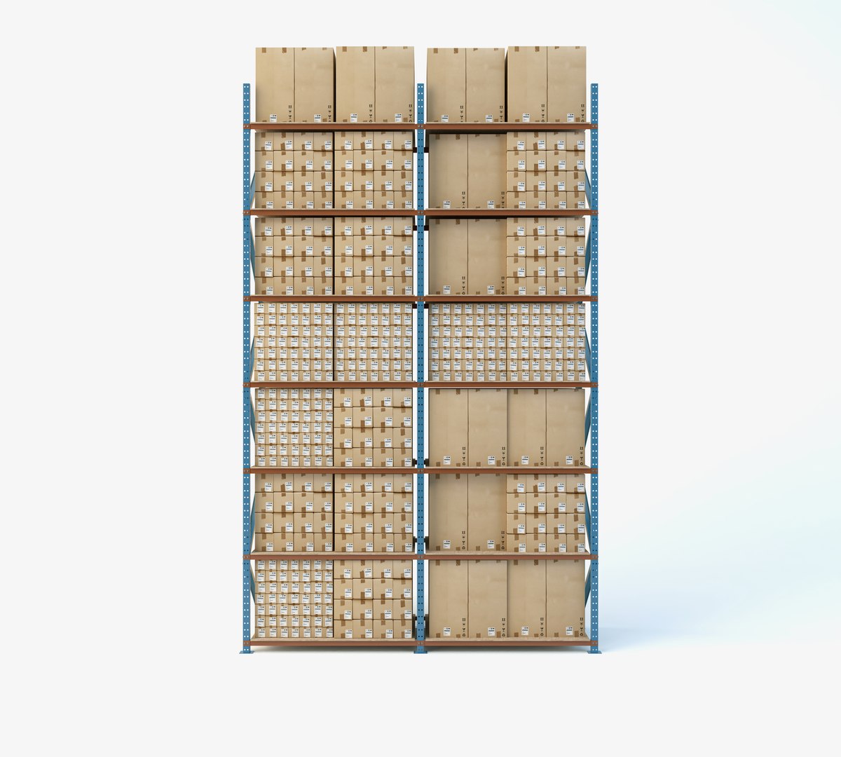 3D Warehouse Shelf Stack Model - TurboSquid 2018091