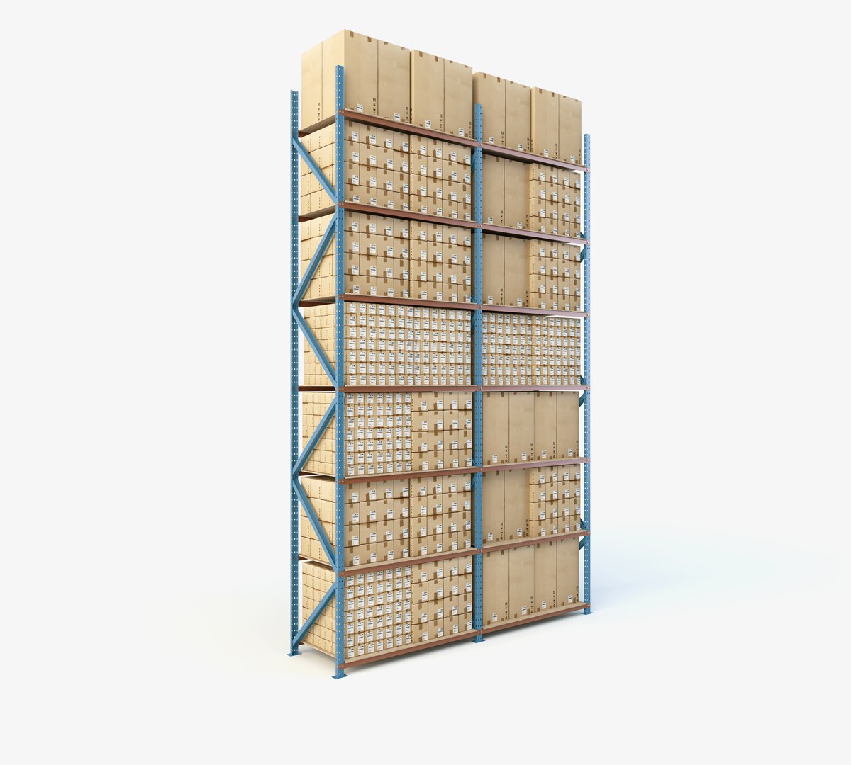 3D Warehouse Shelf Stack Model - TurboSquid 2018091