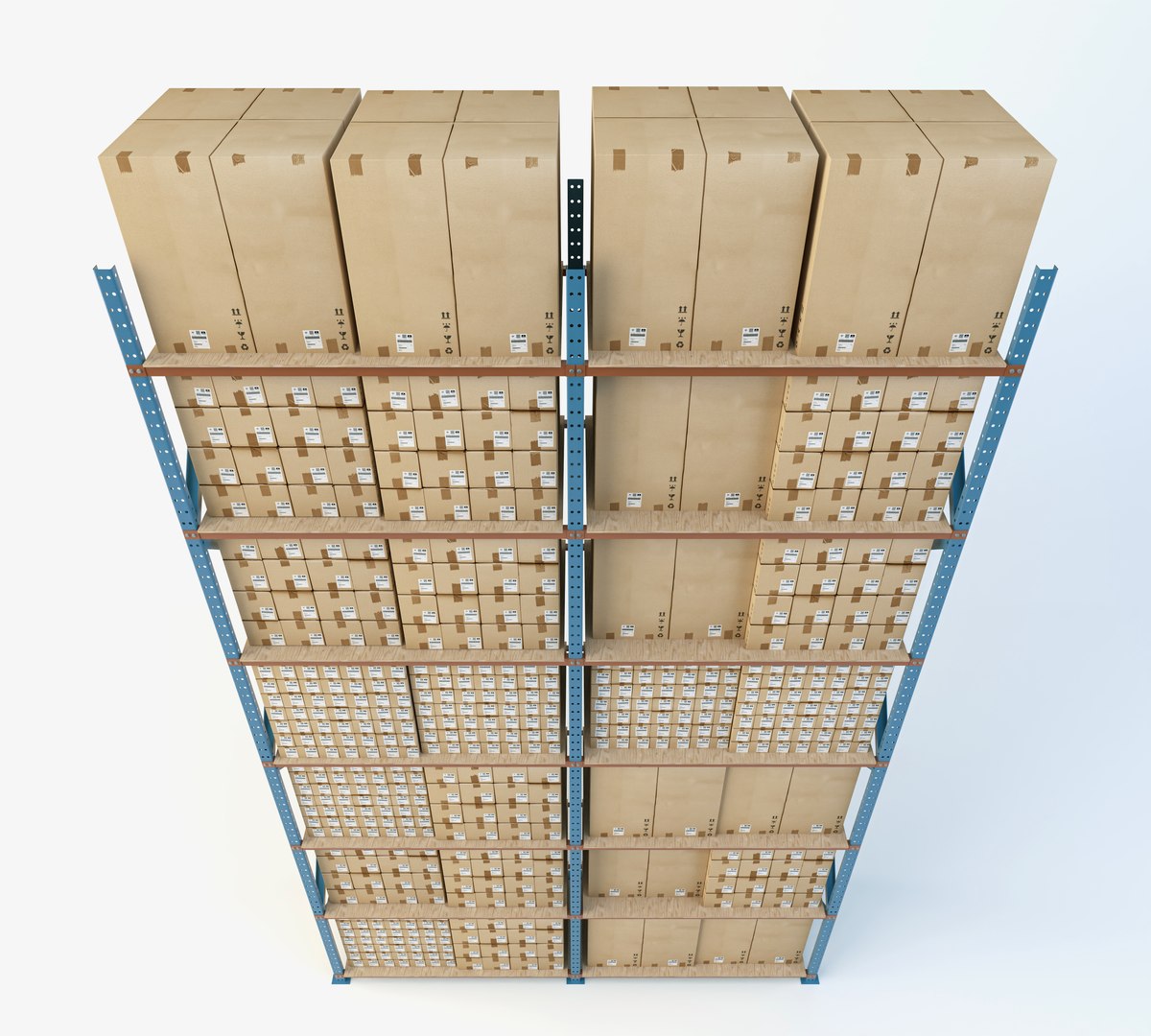 3D Warehouse Shelf Stack Model - TurboSquid 2018091