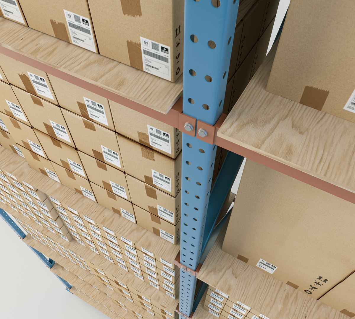 3D Warehouse Shelf Stack Model - TurboSquid 2018091