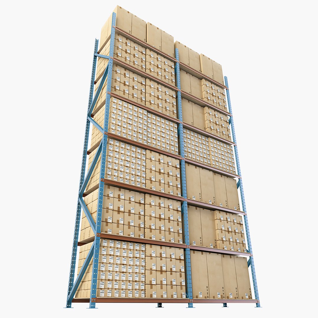3D Warehouse Shelf Stack model - TurboSquid 2018091