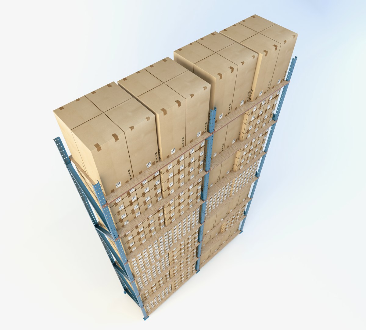 3D Warehouse Shelf Stack Model - TurboSquid 2018091