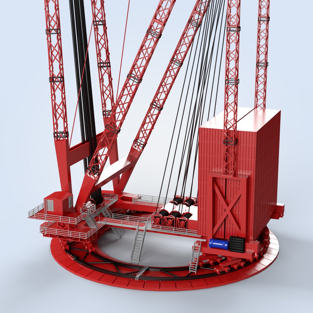 Super Heavy Llift Crane 3d Model