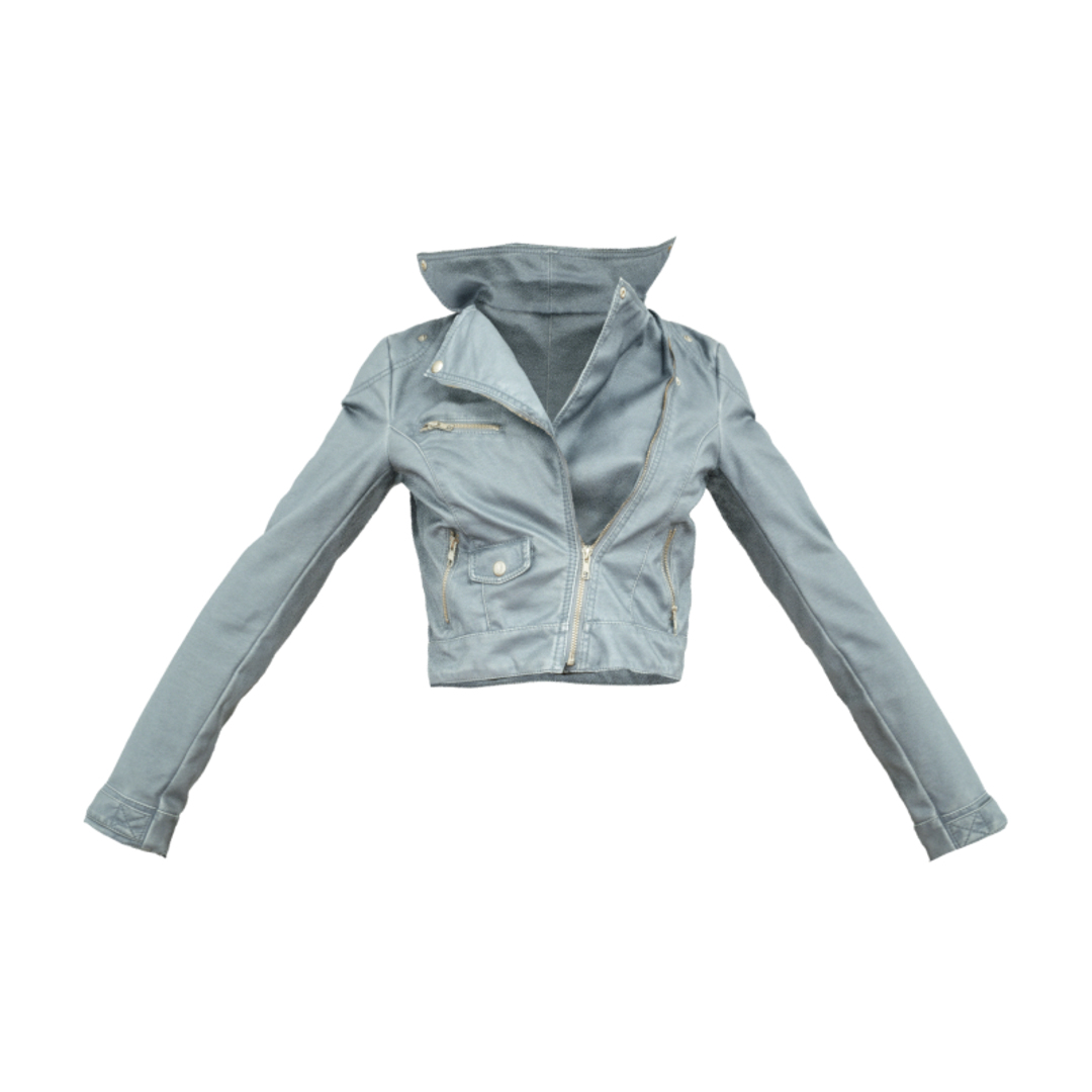 Grey Leather Jacket 3d Model