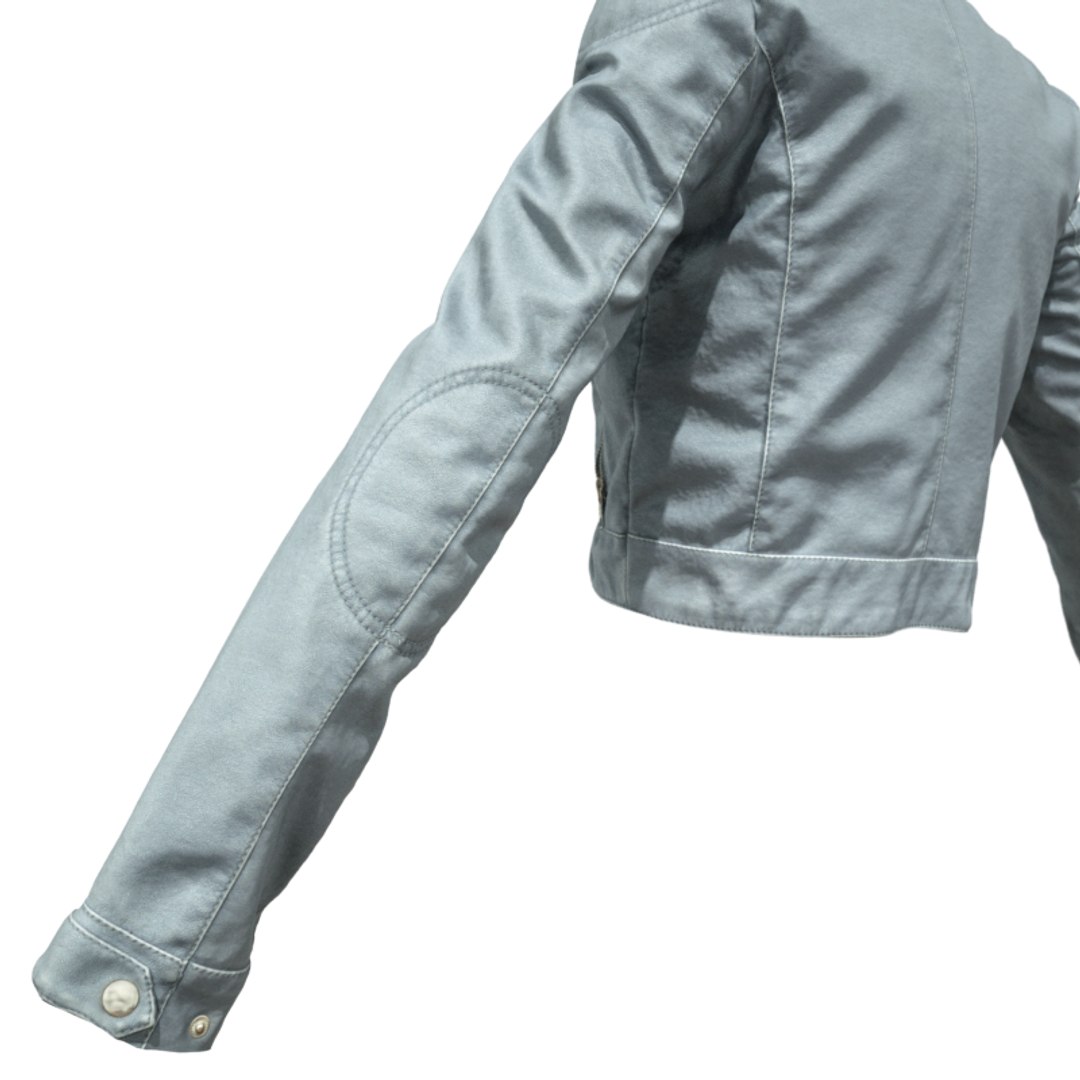 Grey Leather Jacket 3d Model