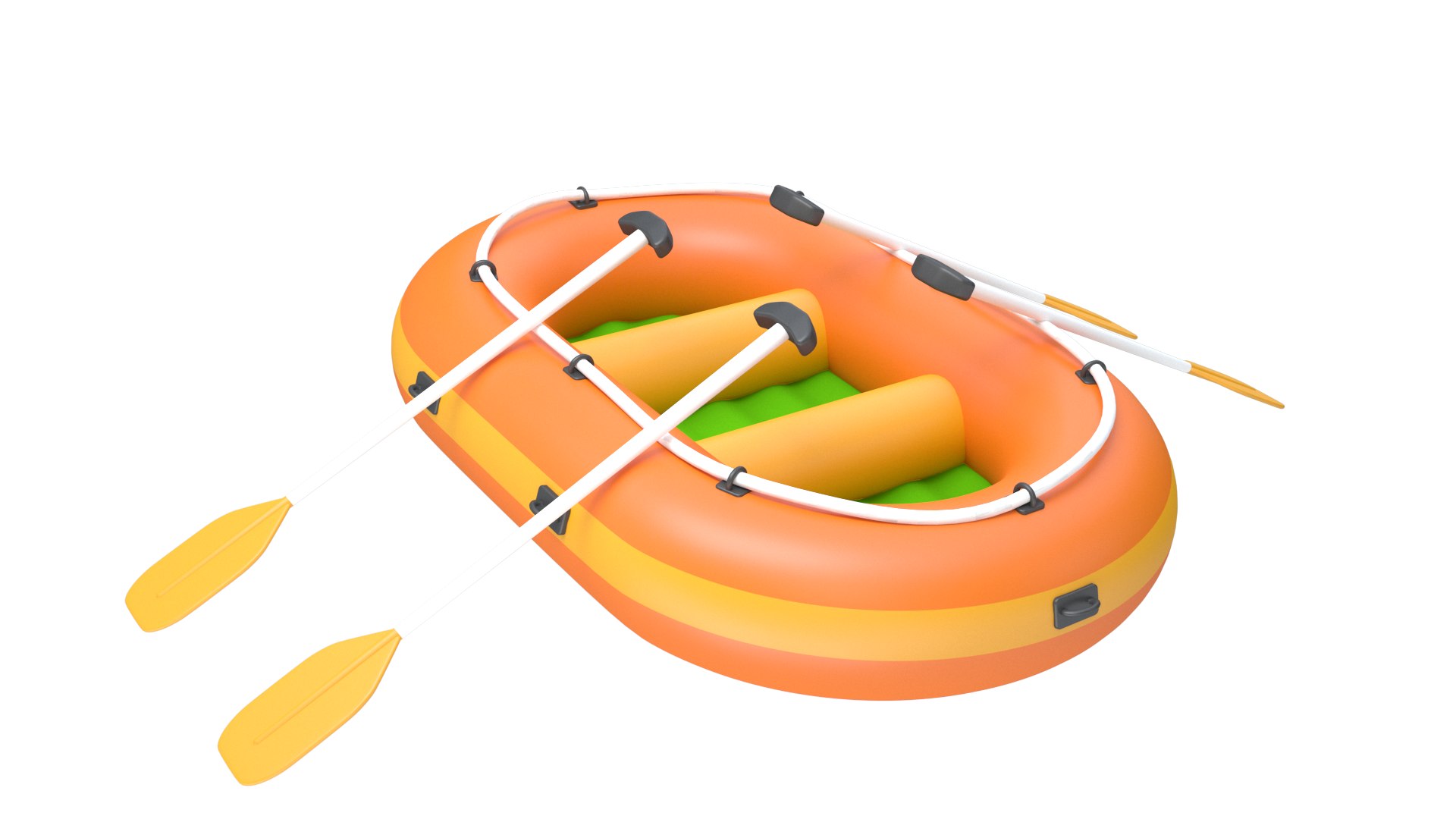 3D Cartoon Ui ICONS Kayak Drift Boat Hovercraft Inflatable Boat Rowing ...