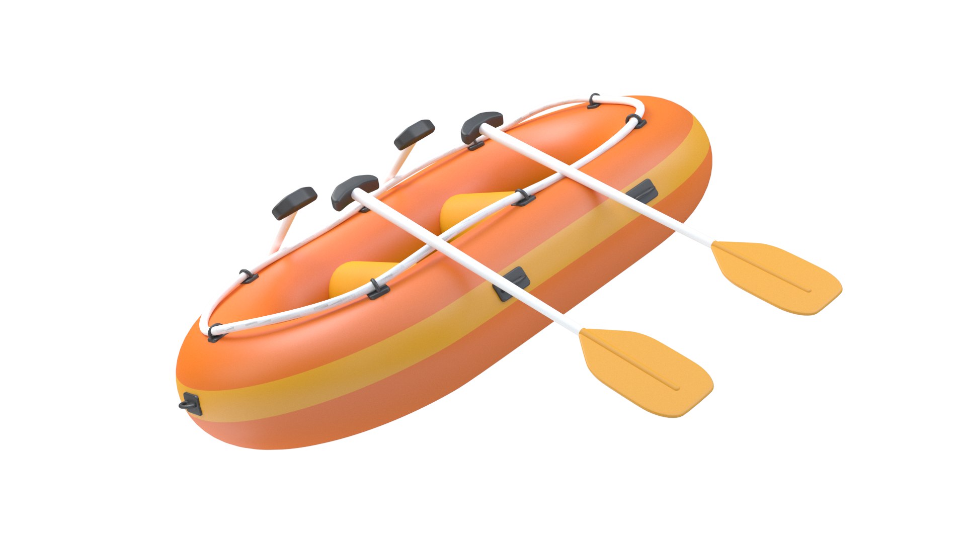 3D Cartoon Ui ICONS Kayak Drift Boat Hovercraft Inflatable Boat Rowing ...