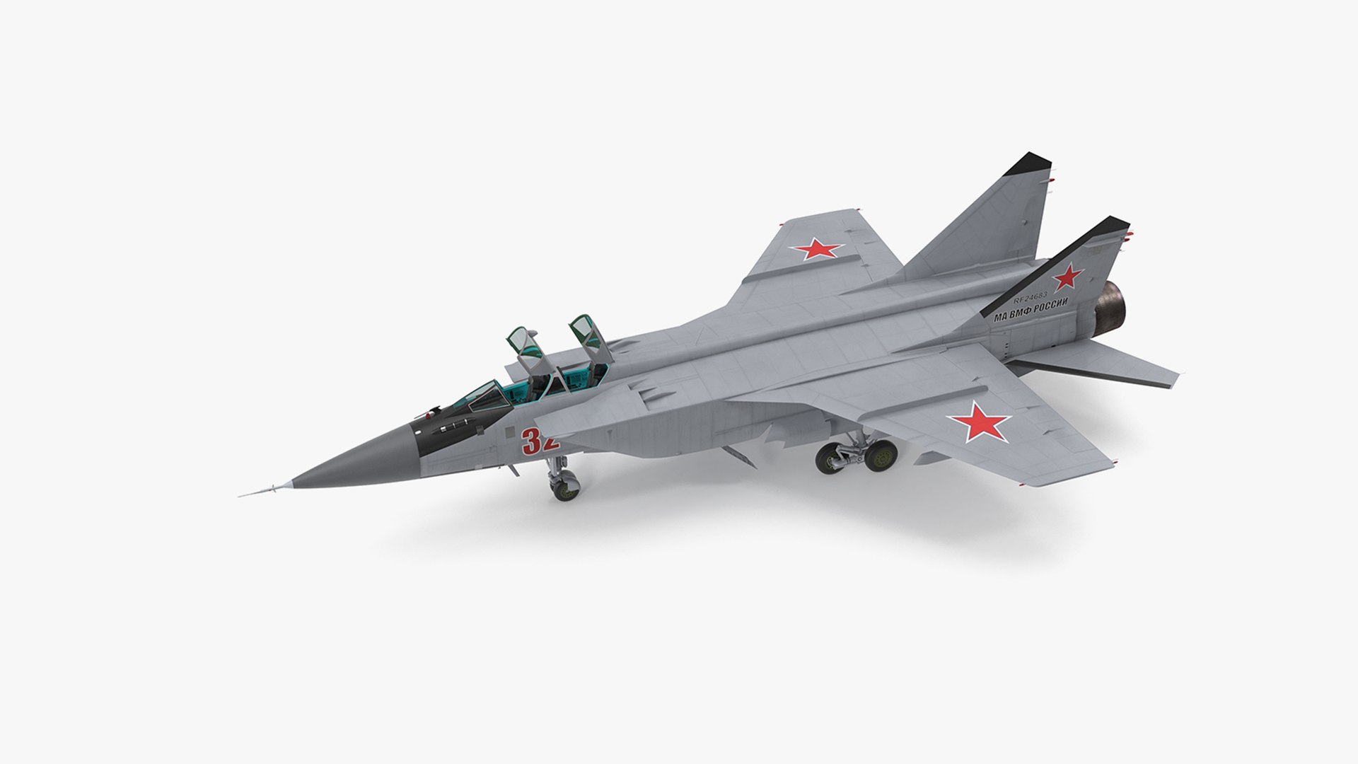 3D Mikoyan MiG-31 Supersonic Interceptor Aircraft Rigged for Cinema 4D ...