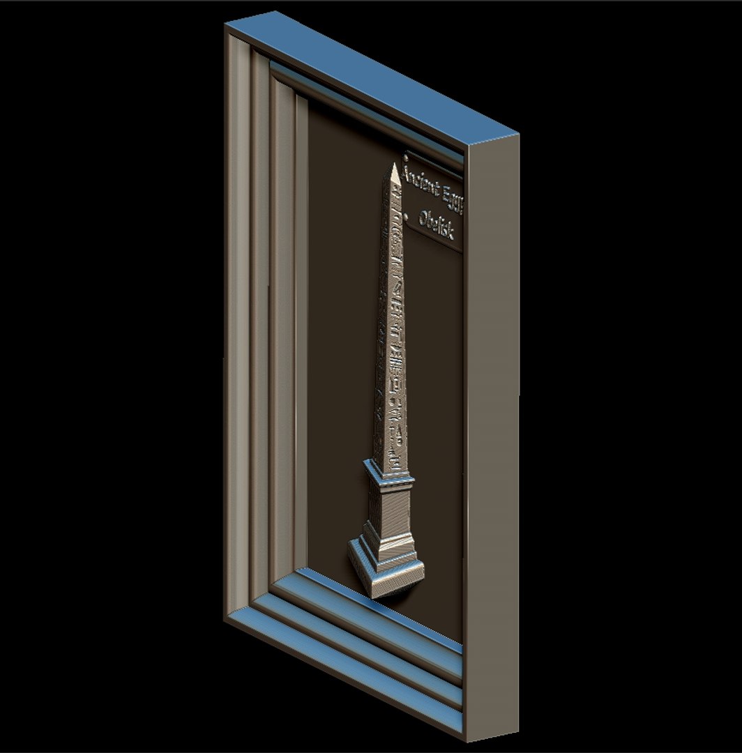 3D Obelisk Hieroglyphs Panno Stl File Model - TurboSquid 1361992