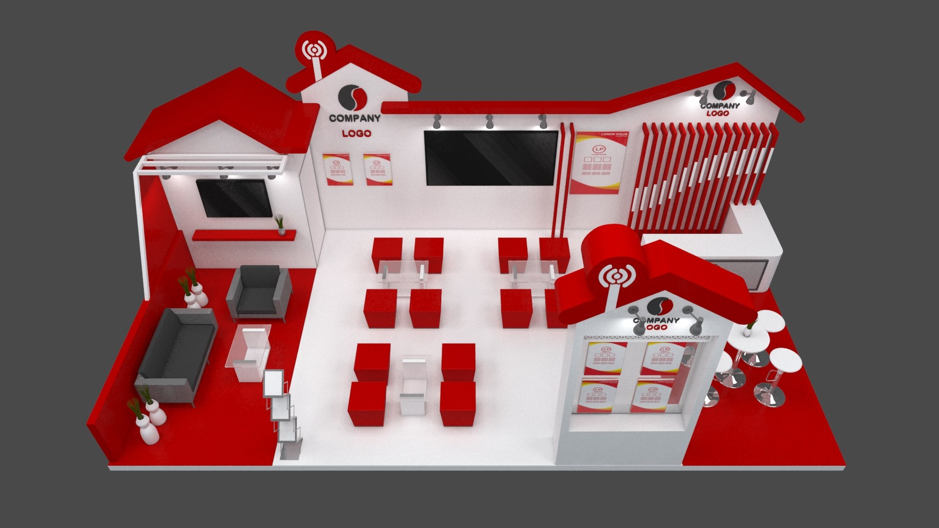 3D Booth Exhibit - TurboSquid 1672142