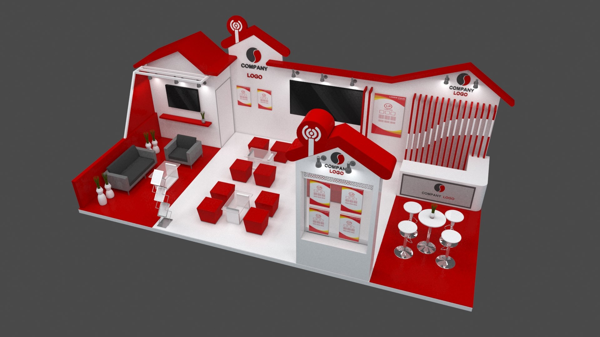 3D Booth Exhibit - TurboSquid 1672142