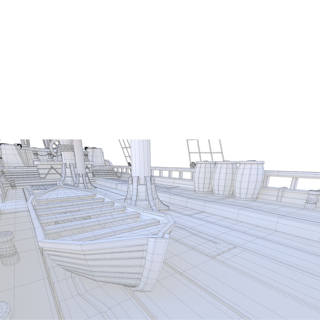 realistic ship 3d model