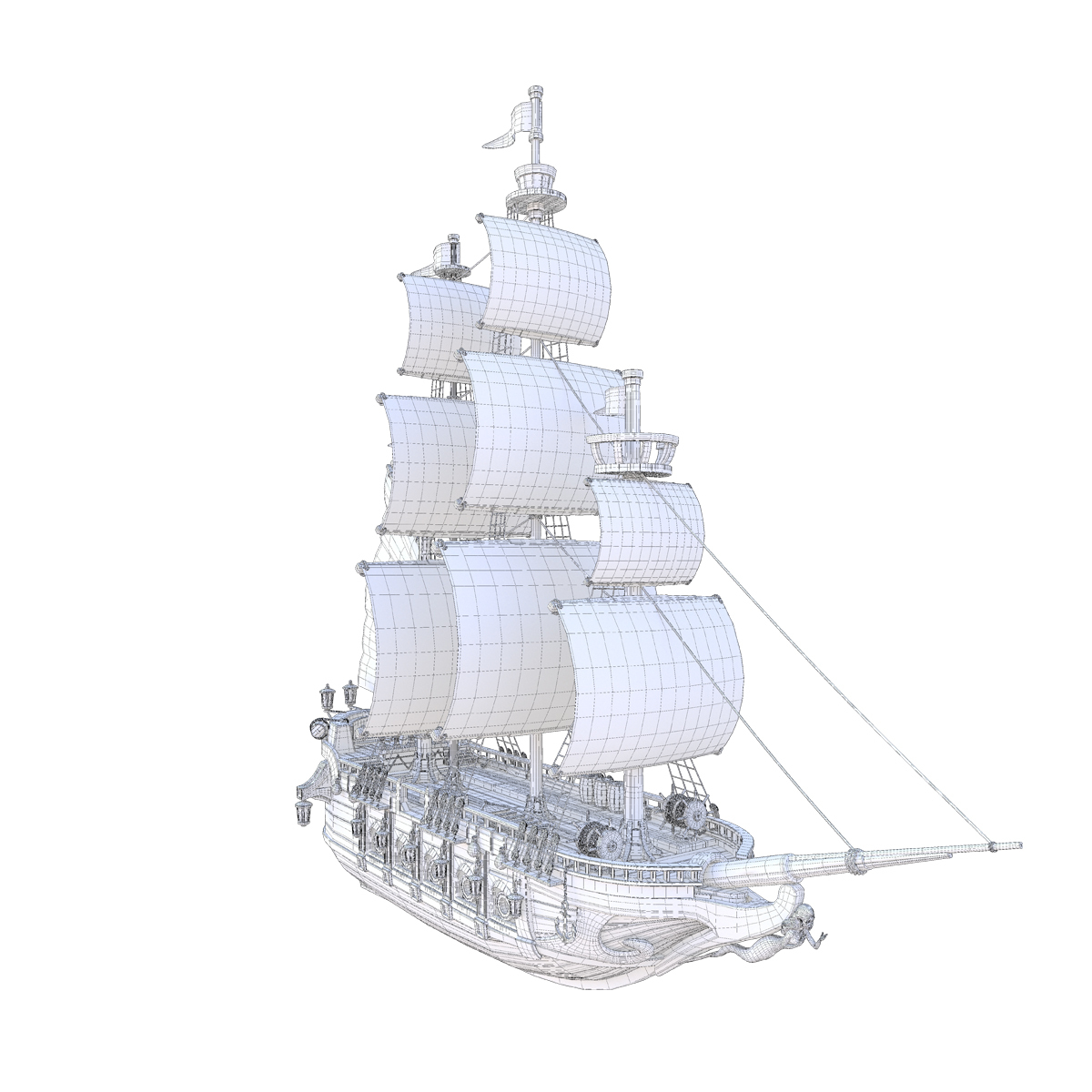 realistic ship 3d model