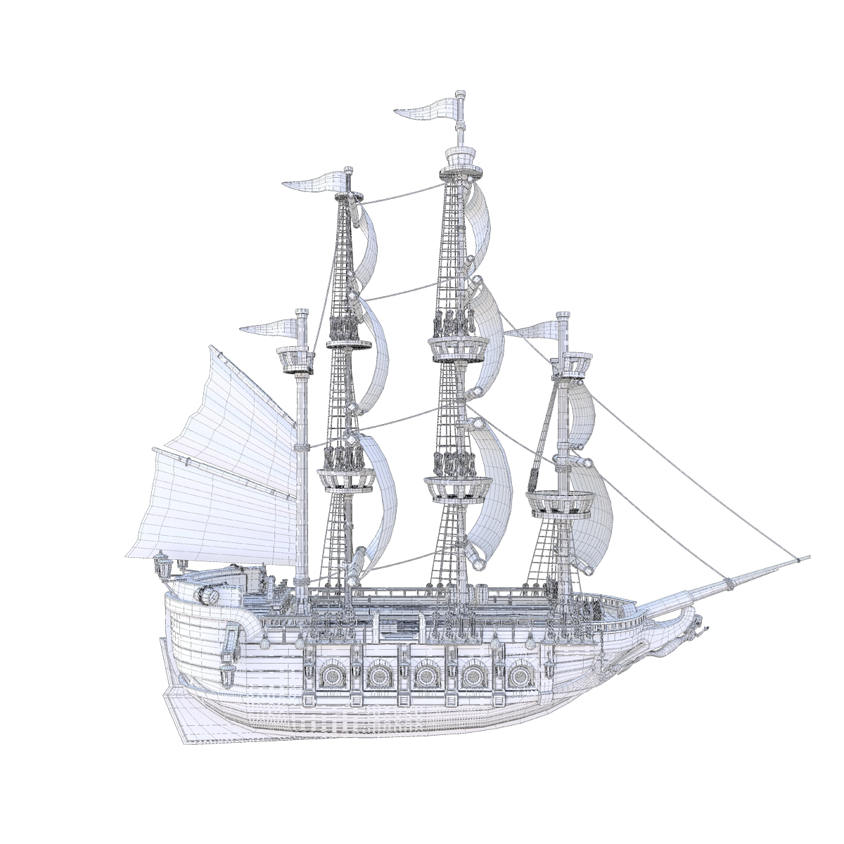 realistic ship 3d model