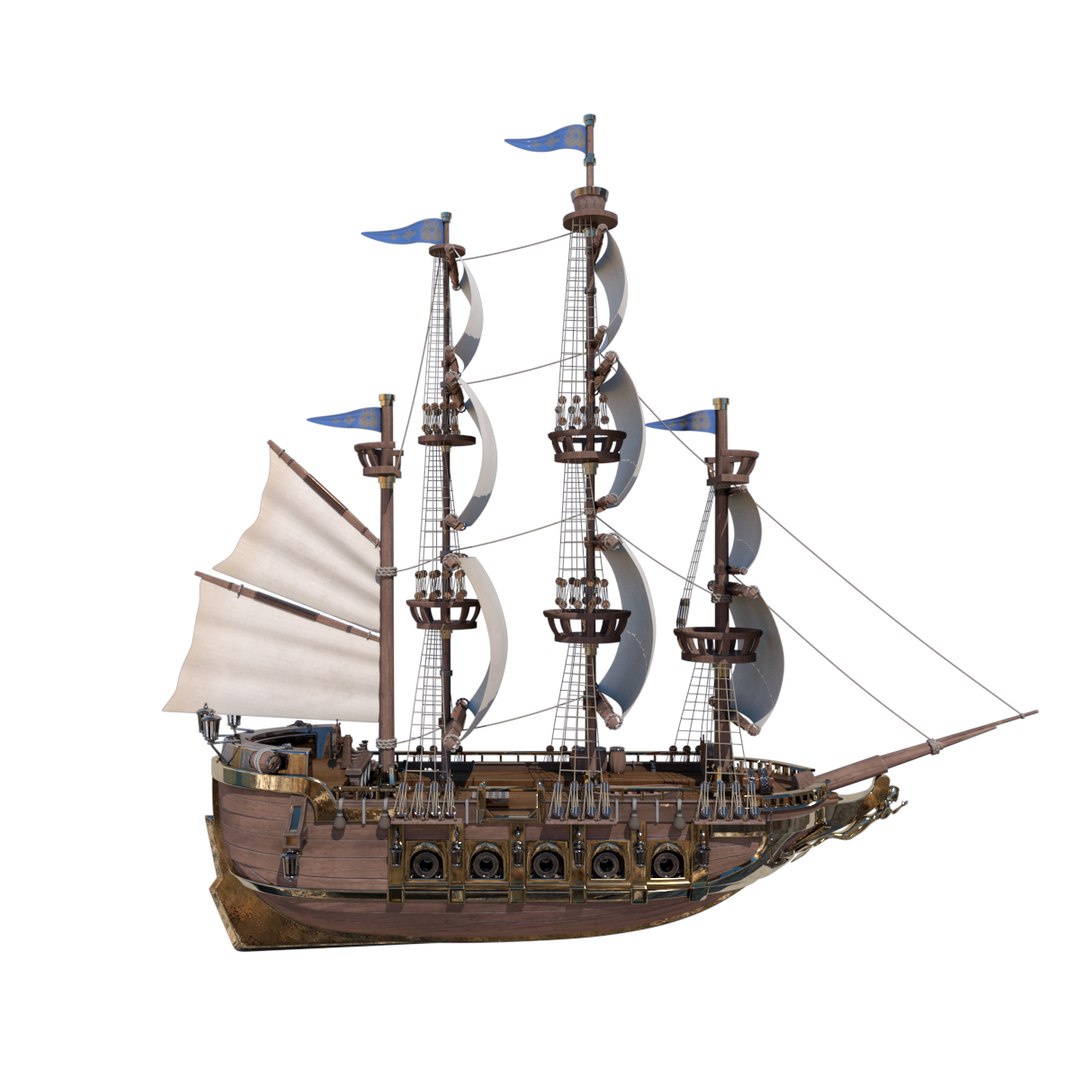 Realistic Ship 3d Model