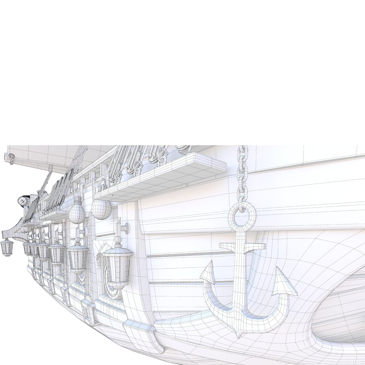 realistic ship 3d model