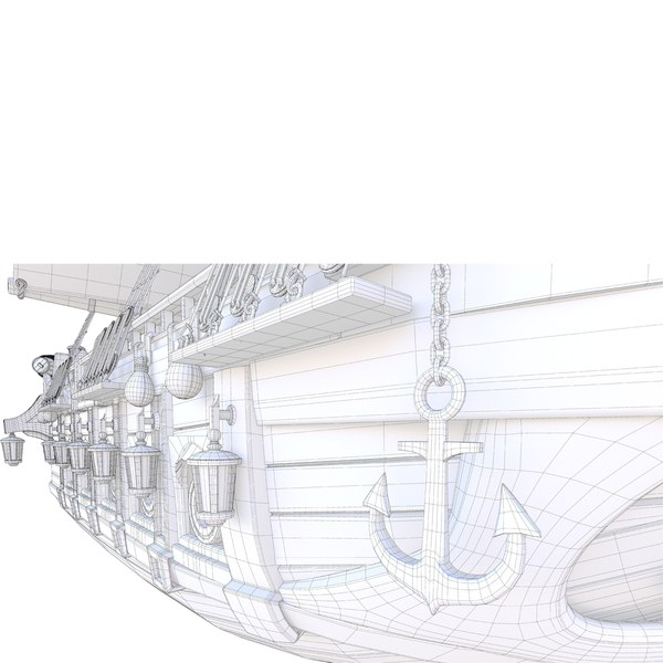 realistic ship 3d model