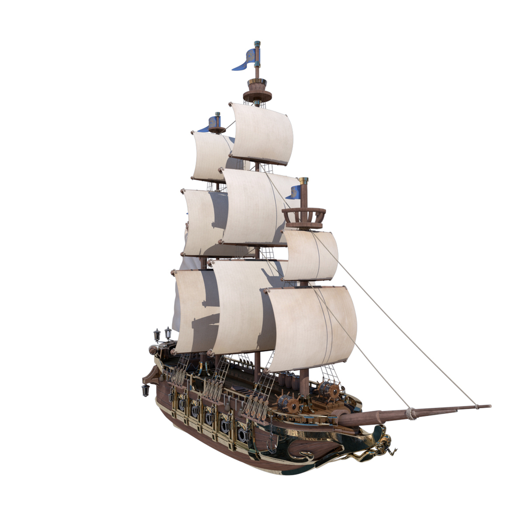 realistic ship 3d model
