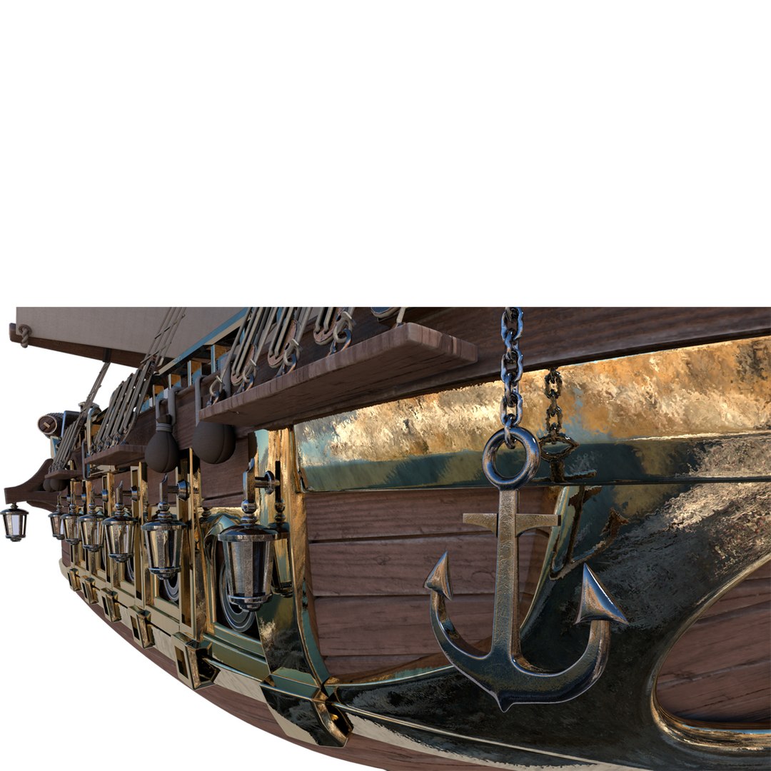 Realistic Ship 3d Model