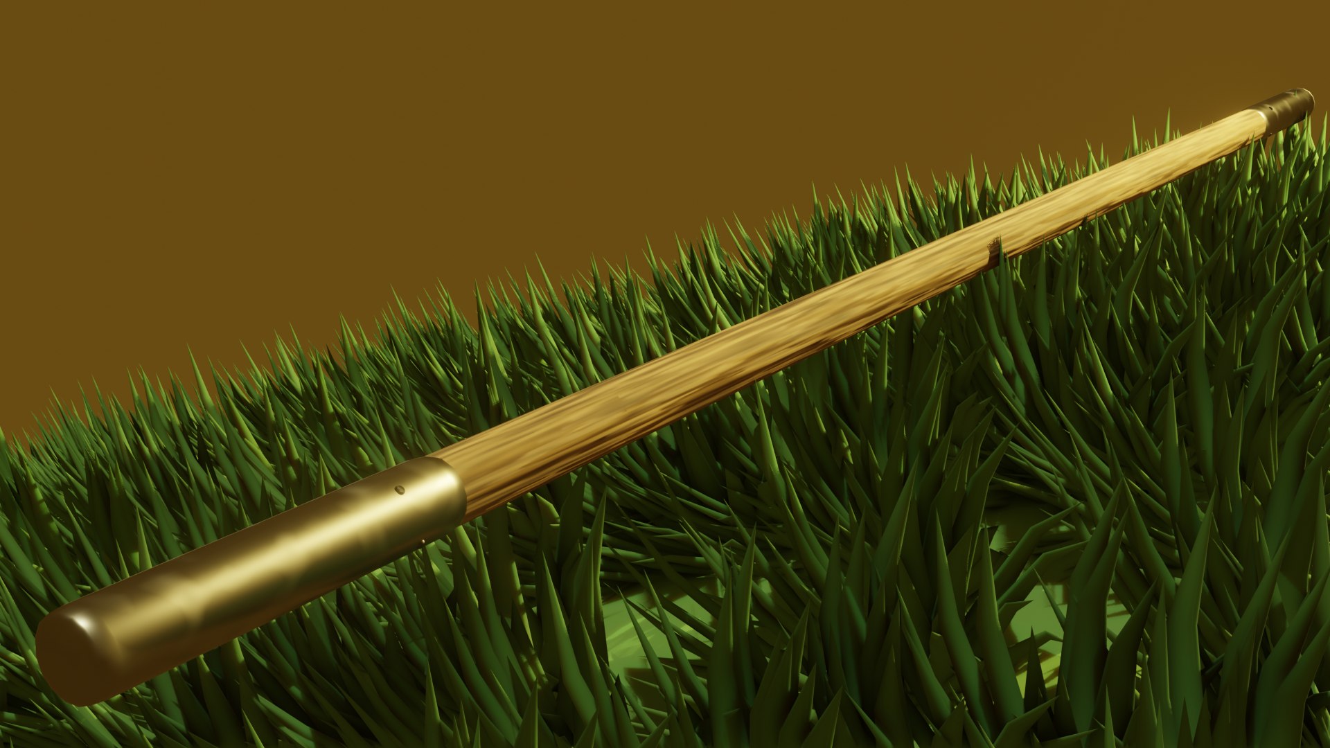 3D Simple Fantasy Quarterstaff - TurboSquid 2136469