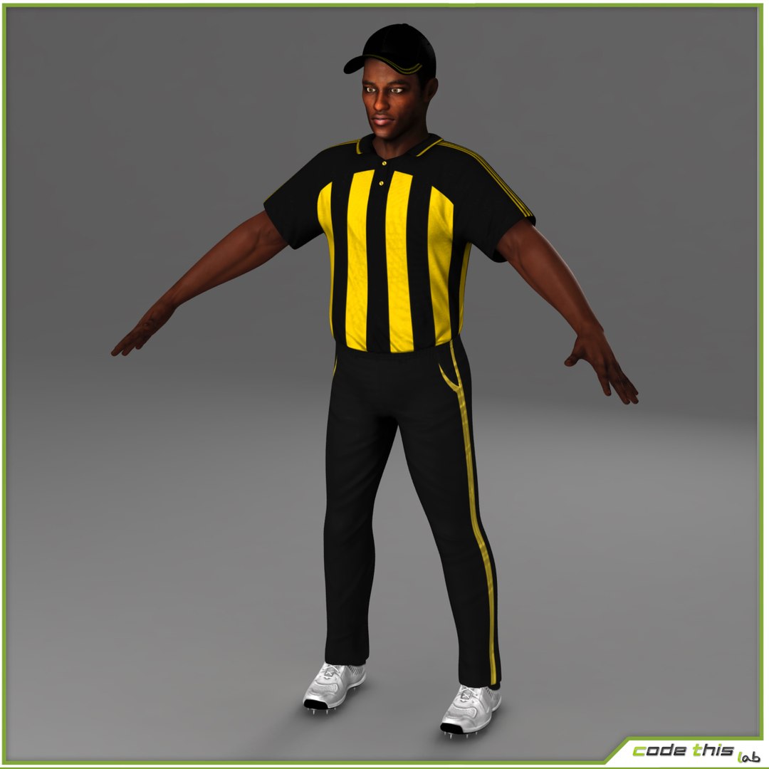 3d model ball player cg