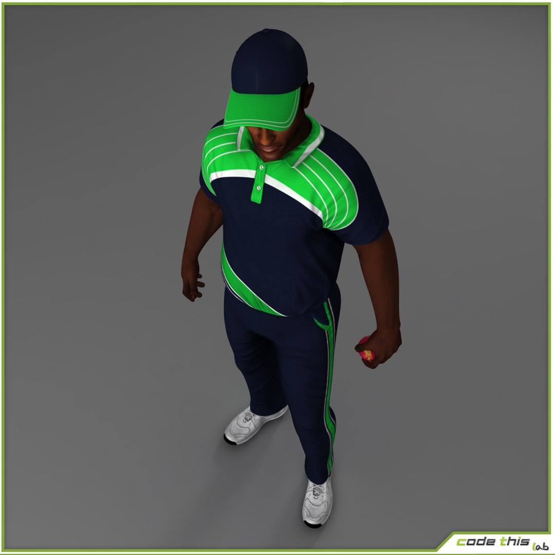 3d model ball player cg