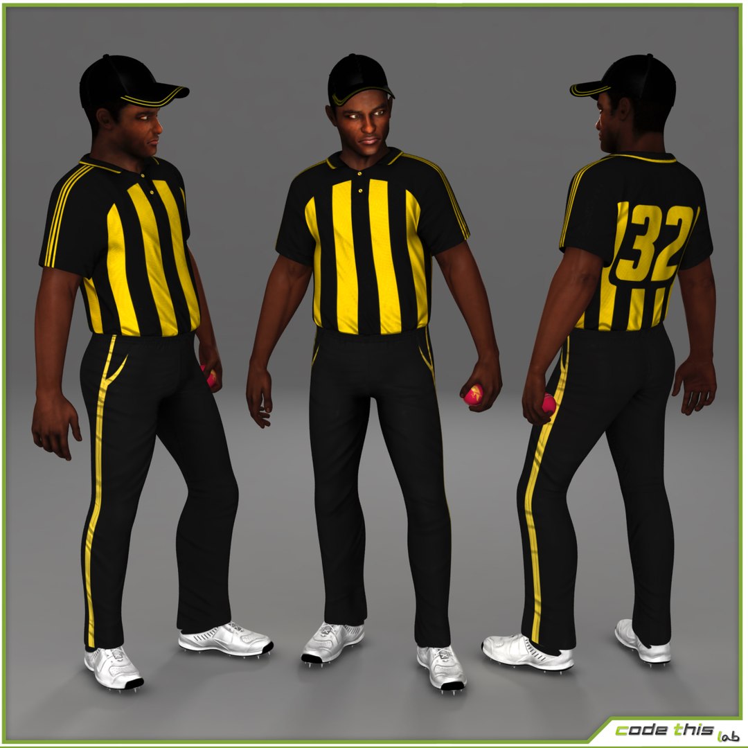 3d model ball player cg