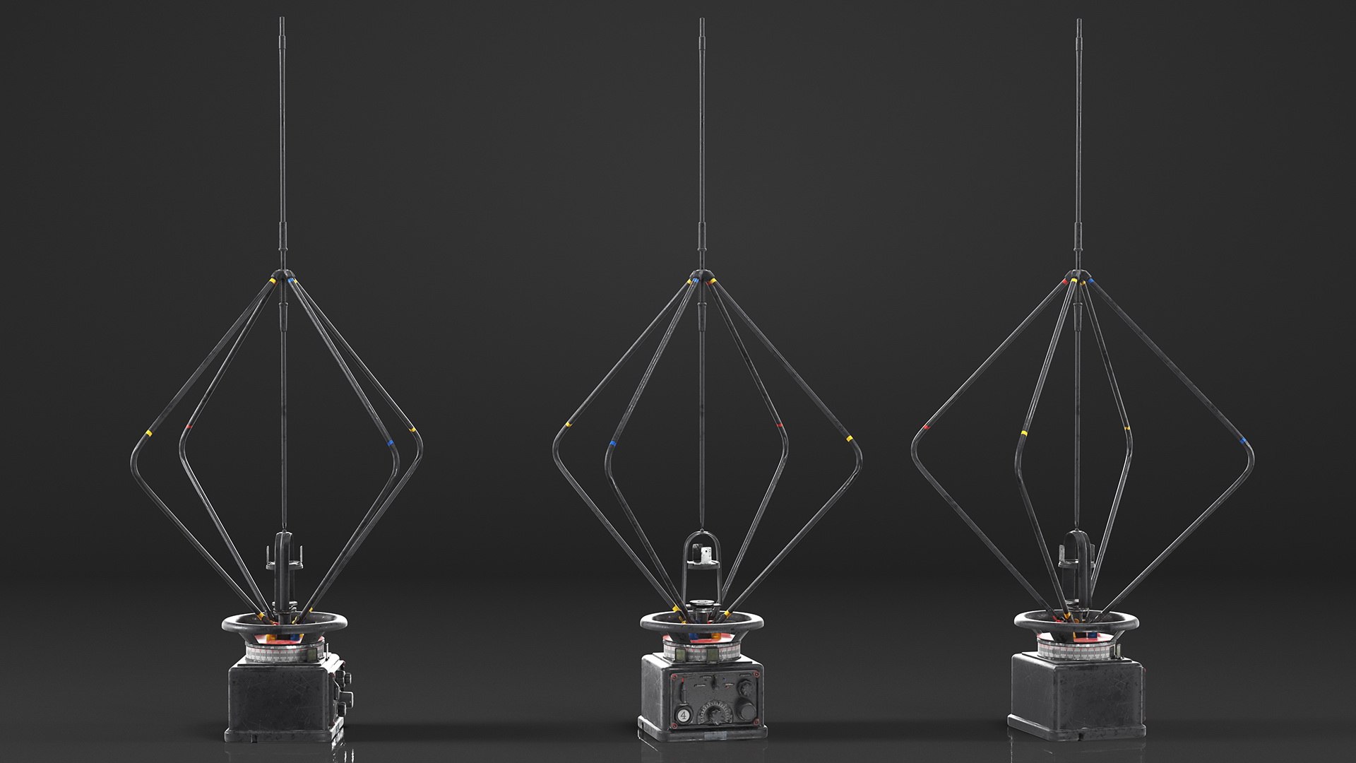 Military Direction Finder Antenna 3D Model - TurboSquid 1671603