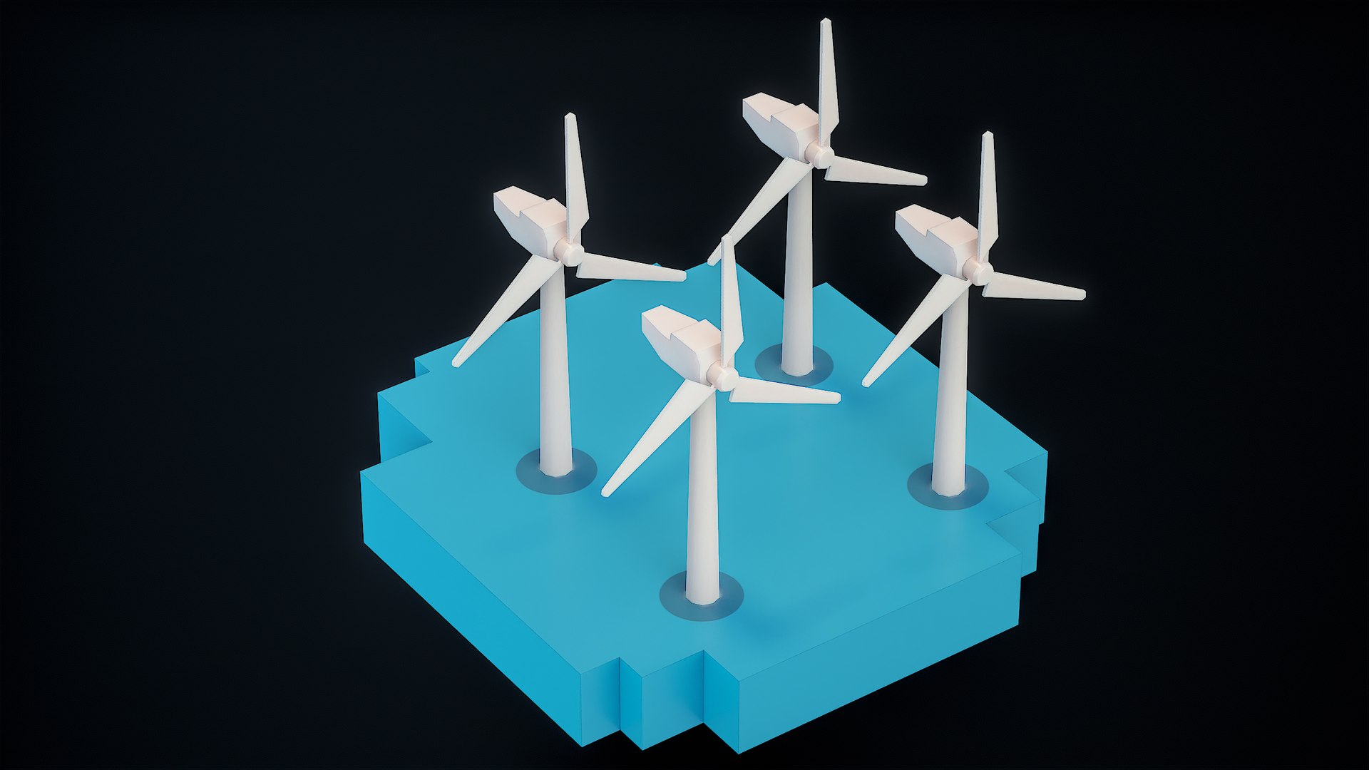 Lowpoly Cartoon Wind Power Plant Animated PBR 3D - TurboSquid 2154186