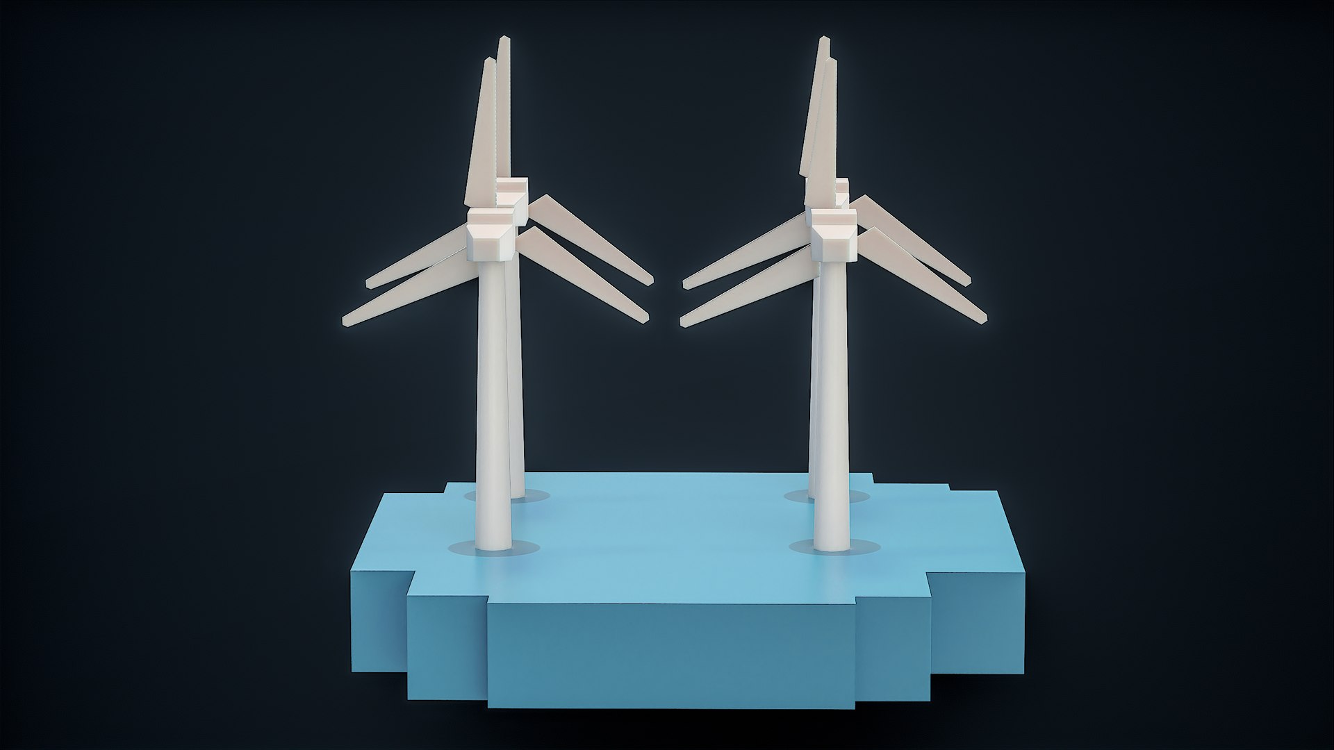 Lowpoly Cartoon Wind Power Plant Animated PBR 3D - TurboSquid 2154186