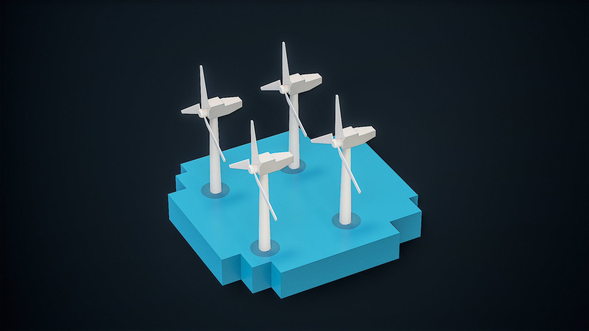 Lowpoly Cartoon Wind Power Plant Animated PBR 3D - TurboSquid 2154186