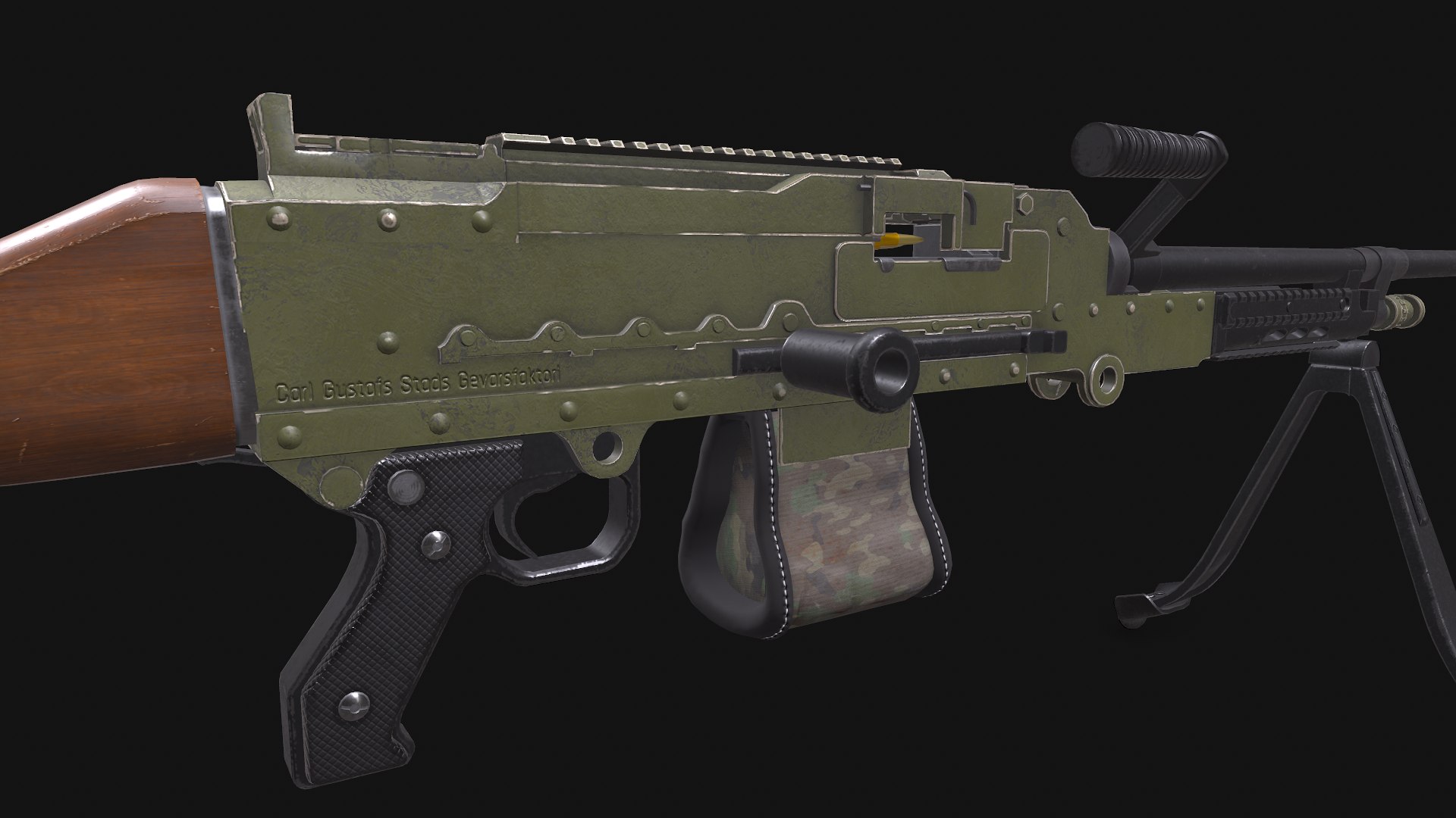 KSP 58 Machine Gun Low-poly PBR 3D - TurboSquid 2011221