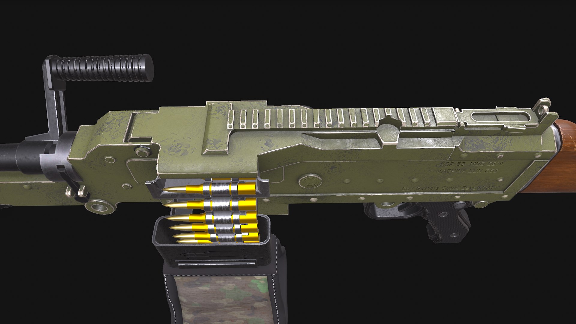 KSP 58 Machine Gun Low-poly PBR 3D - TurboSquid 2011221