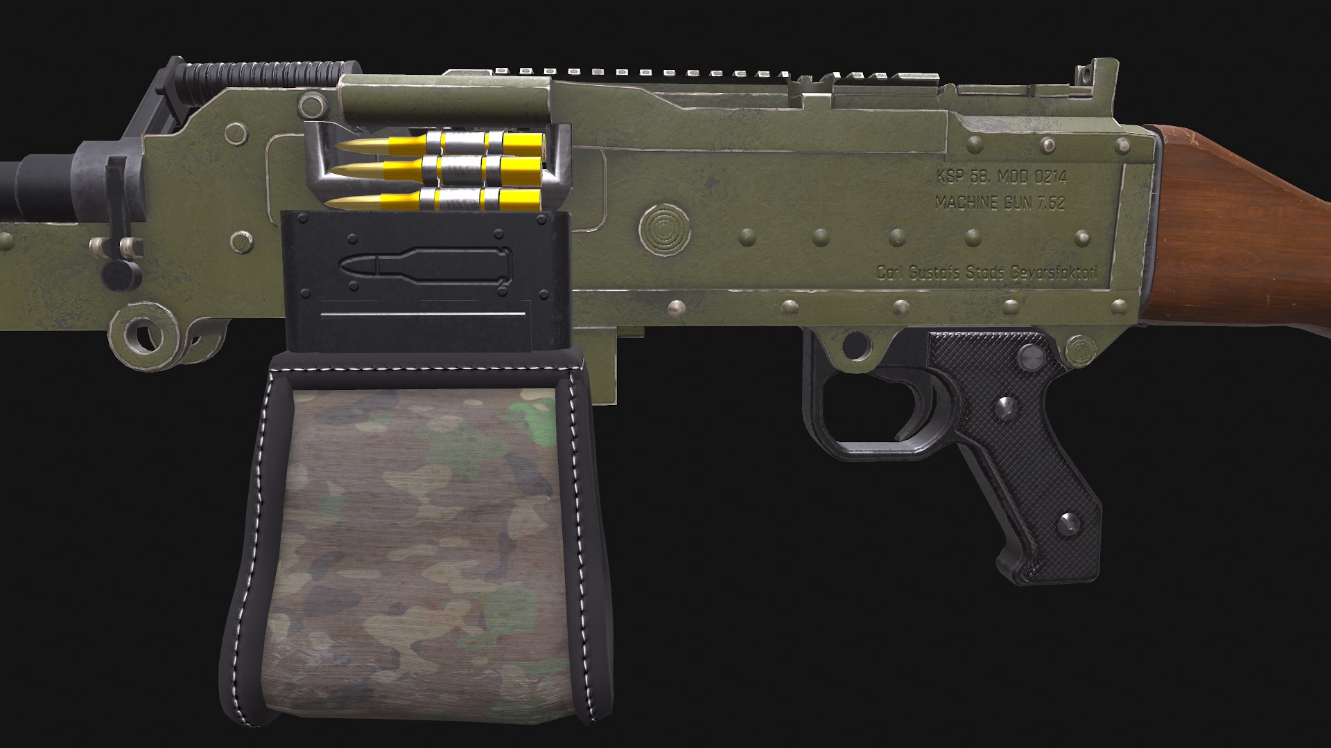 KSP 58 Machine Gun Low-poly PBR 3D - TurboSquid 2011221