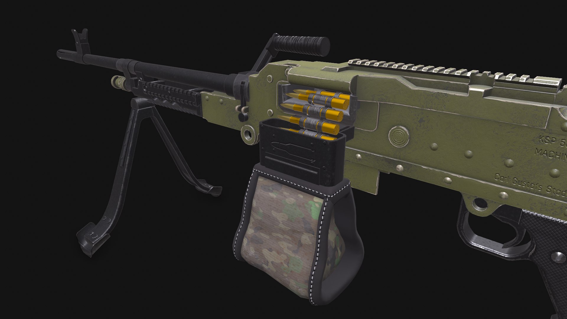 KSP 58 Machine Gun Low-poly PBR 3D - TurboSquid 2011221